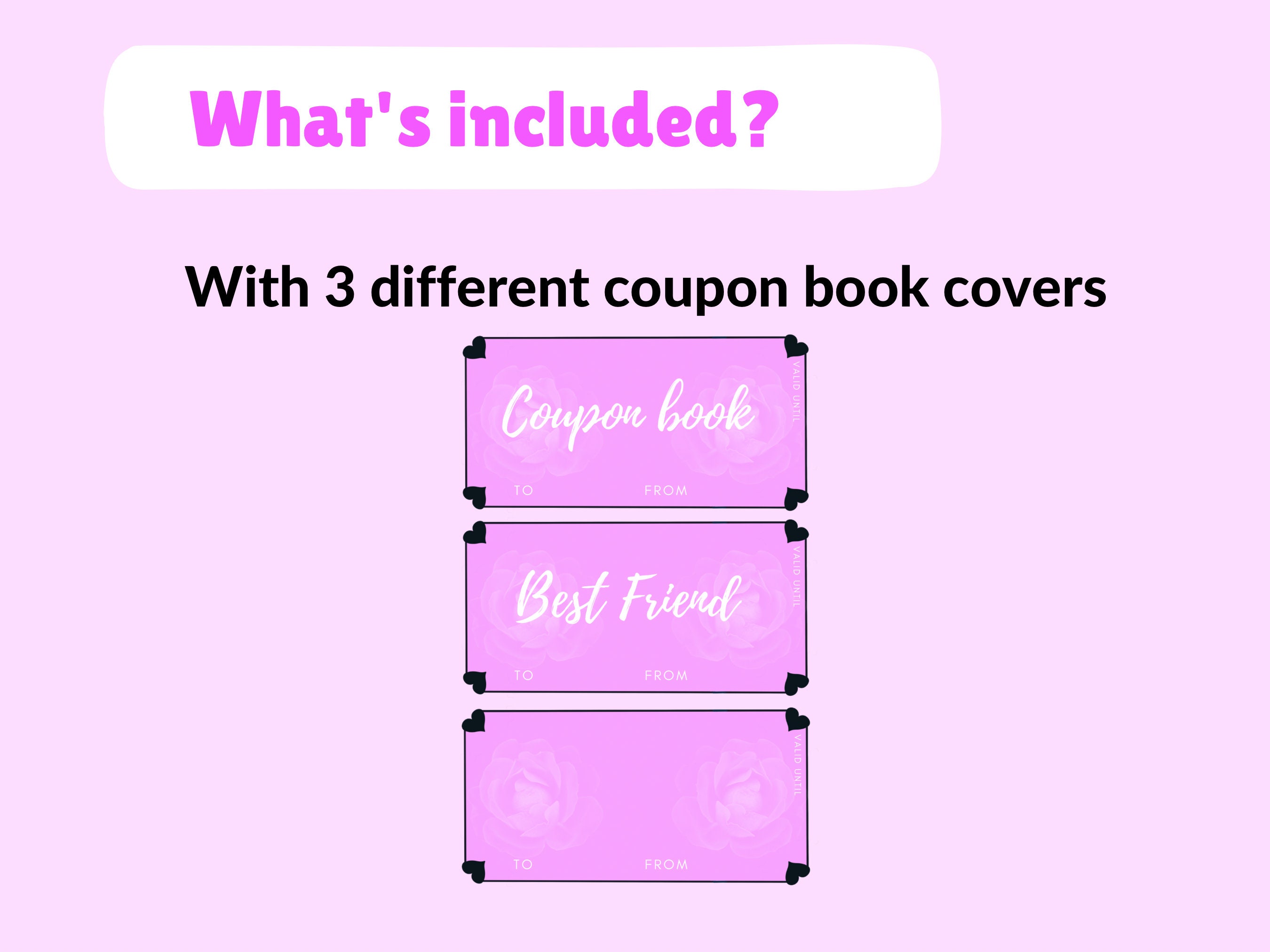 50 Customizable Love Coupons Best Friend, Bestie Birthday, Gift for Her ...