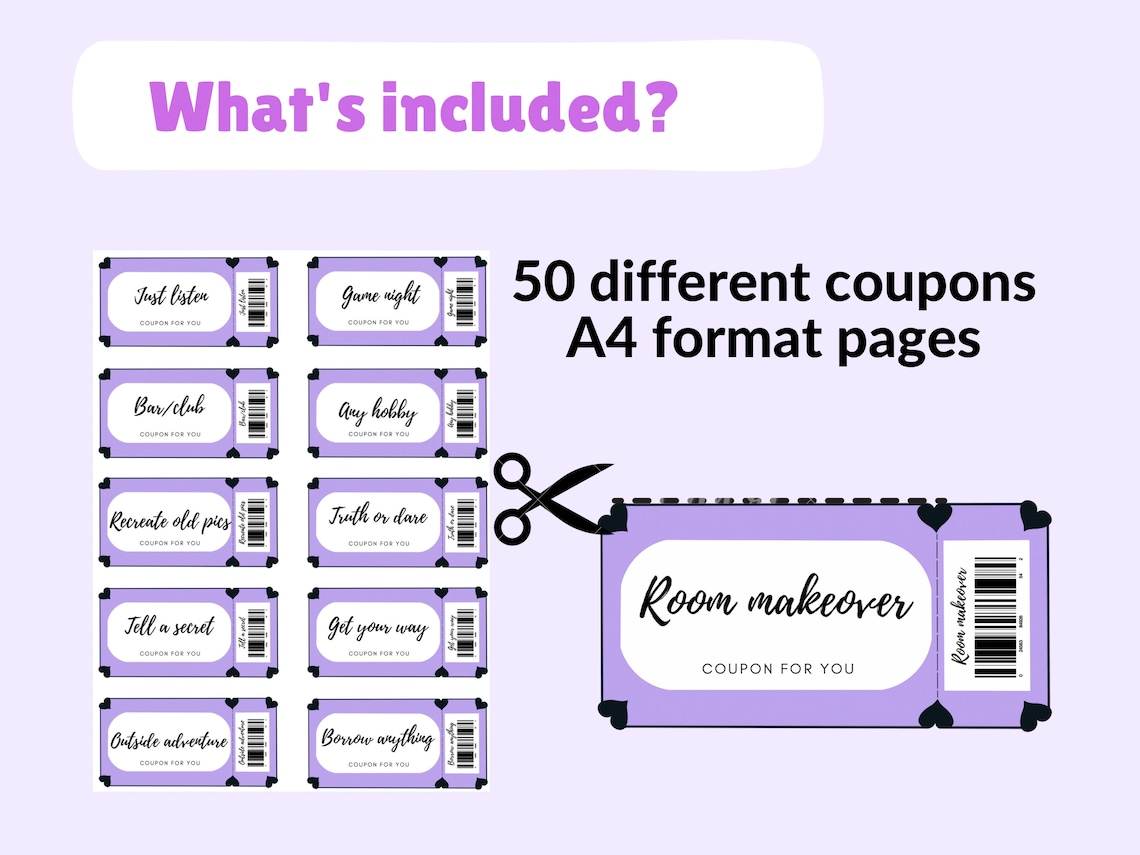 50 Customizable Love Coupons Best Sister, Sister Birthday, Gift for Her ...