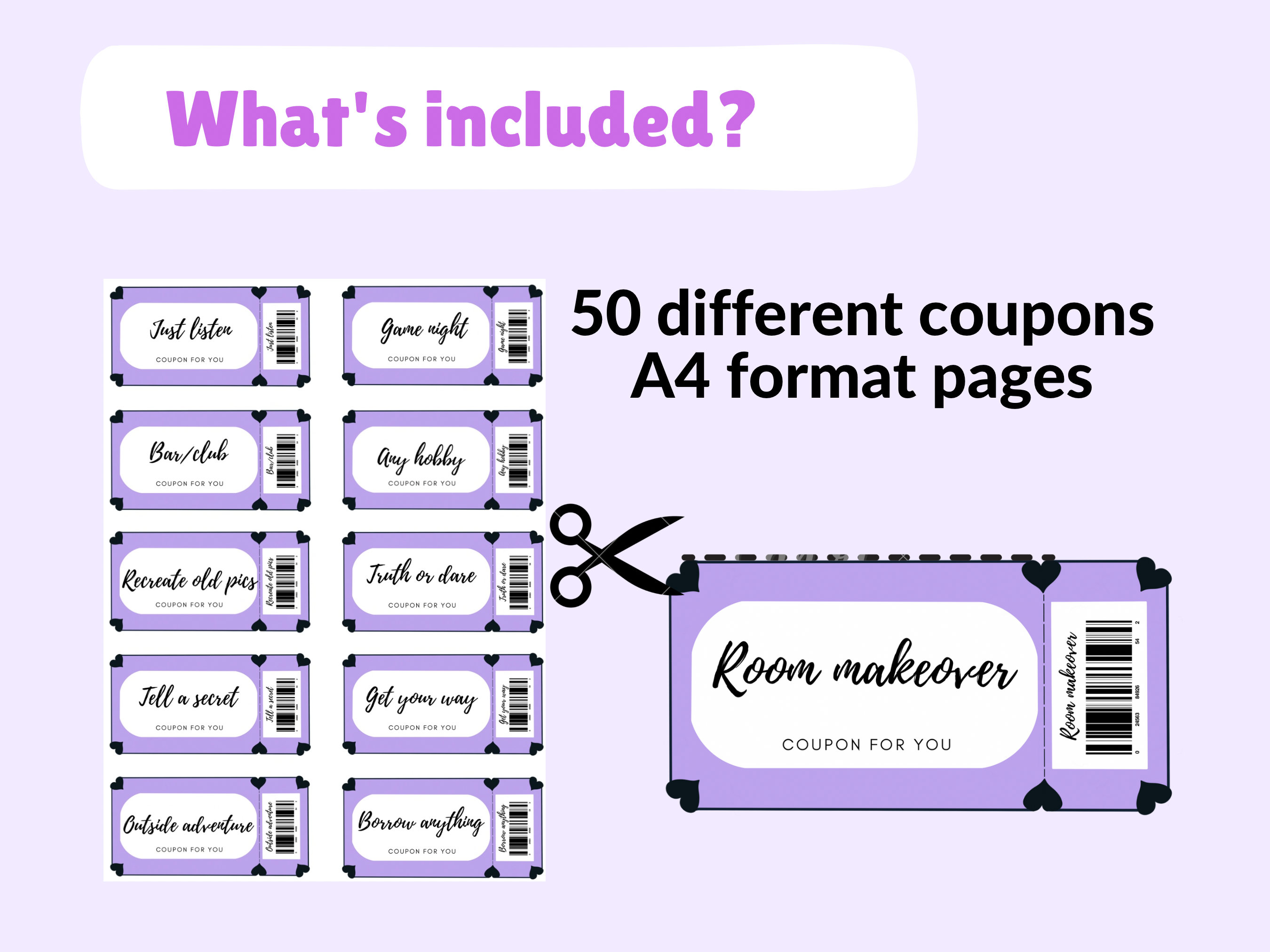 50 Customizable Love Coupons Best Sister, Sister Birthday, Gift for Her, Cute Coupon Voucher ...