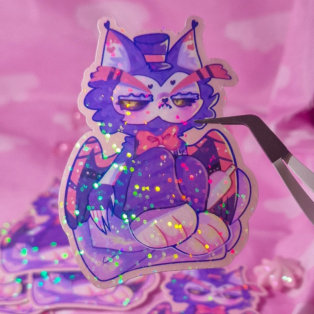 Kawaii Husk Hazbin Hotel Vinyl Waterproof Die Cut Holographic Sticker ...
