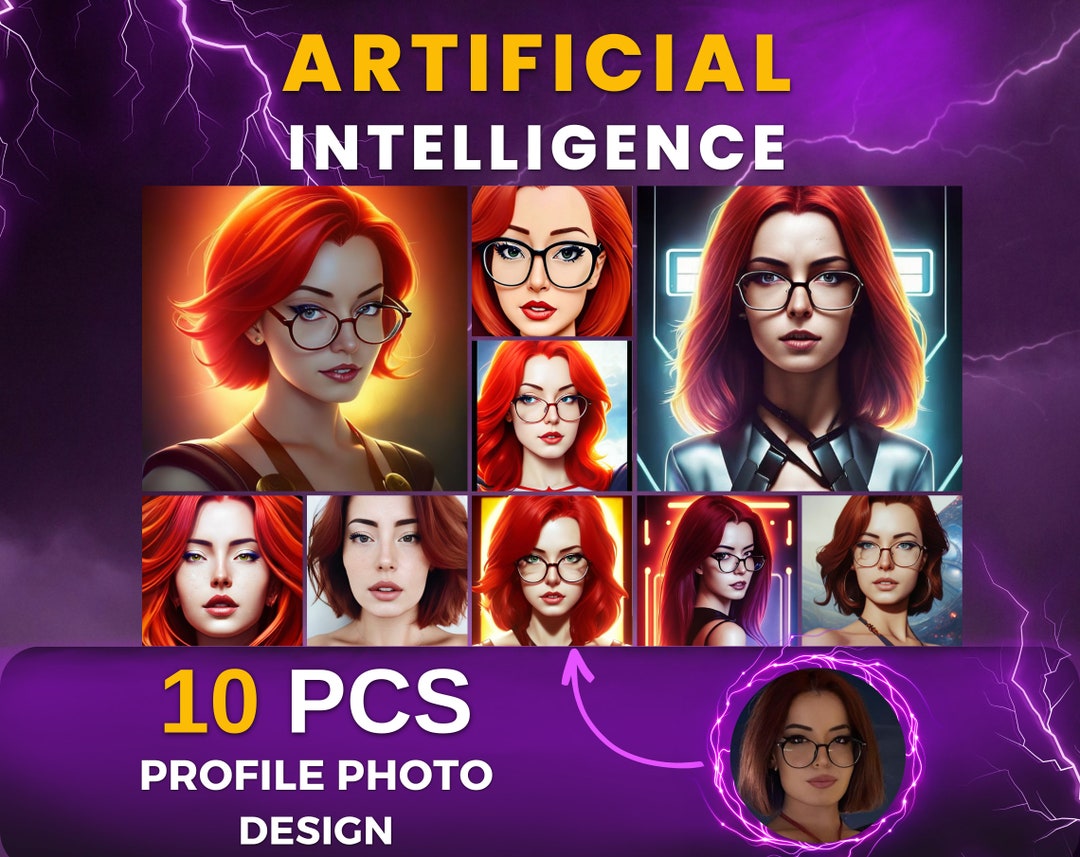 Custom AI Portrait From Your Photo - 10 Pieces of Personalized Digital ...