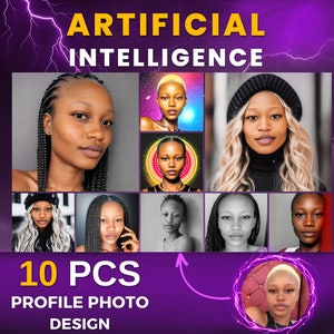 Custom AI Portrait From Your Photo - 10 Pieces of Personalized Digital ...