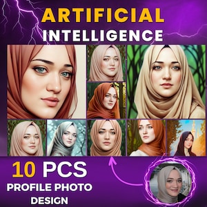 Custom AI Portrait From Your Photo - 10 Pieces of Personalized Digital ...