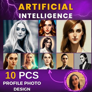 Custom AI Portrait From Your Photo - 10 Pieces of Personalized Digital ...