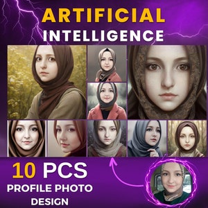Custom AI Portrait From Your Photo - 10 Pieces of Personalized Digital ...