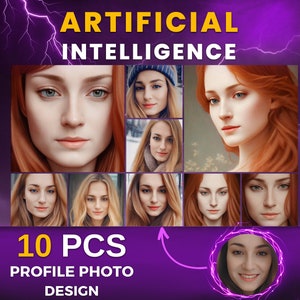 Custom AI Portrait From Your Photo - 10 Pieces of Personalized Digital ...