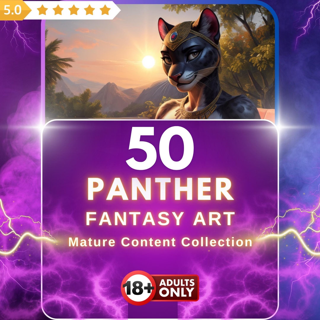 50 Pieces of AI Generated Female Panther Art Mature Content and ...