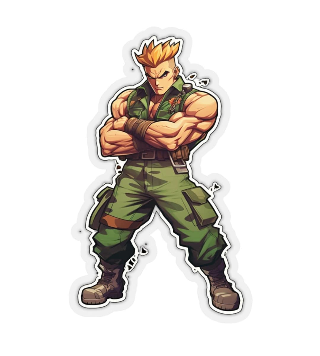 Street Fighter Guile| Video Game Sticker|birthday Sticker|boxing ...