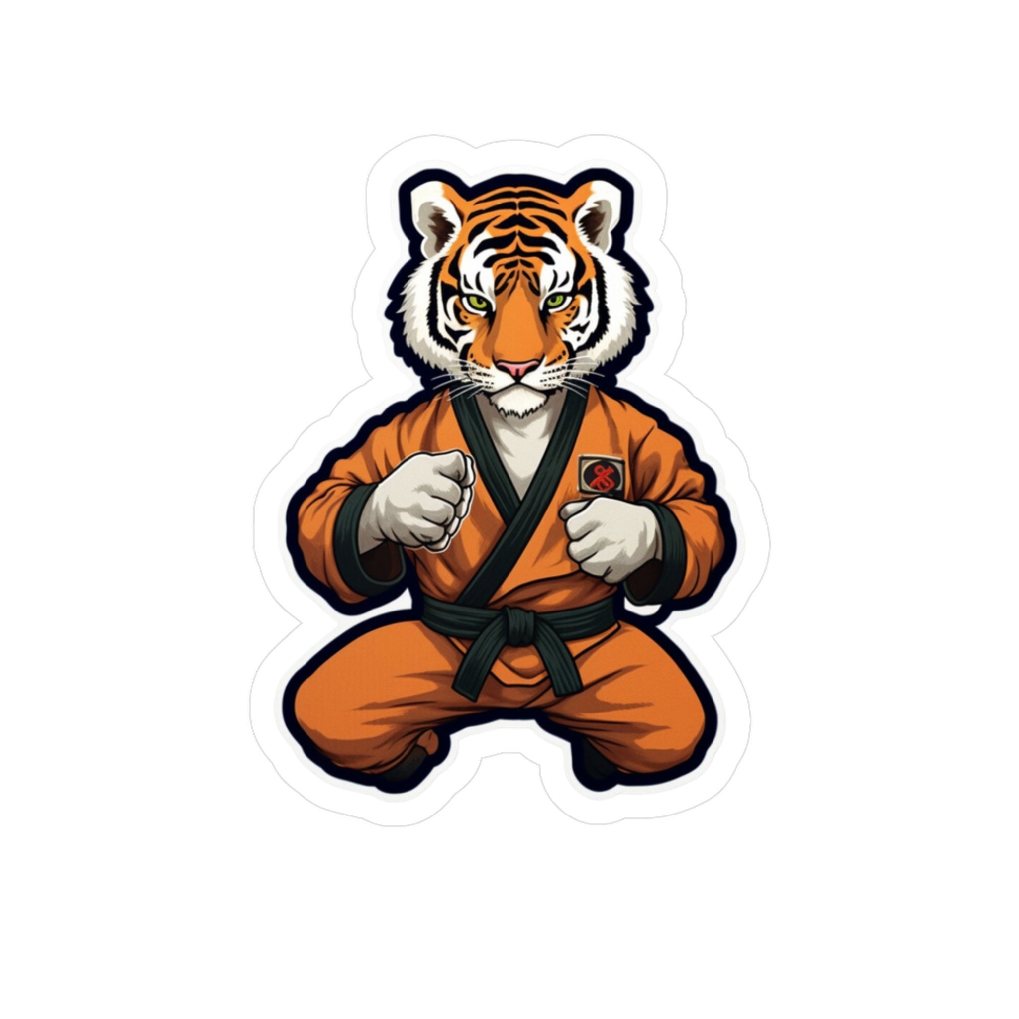 Tiger Jiu-jitsu,mma,kickboxing, Boxing Cat for Her for Him Kiss-cut ...