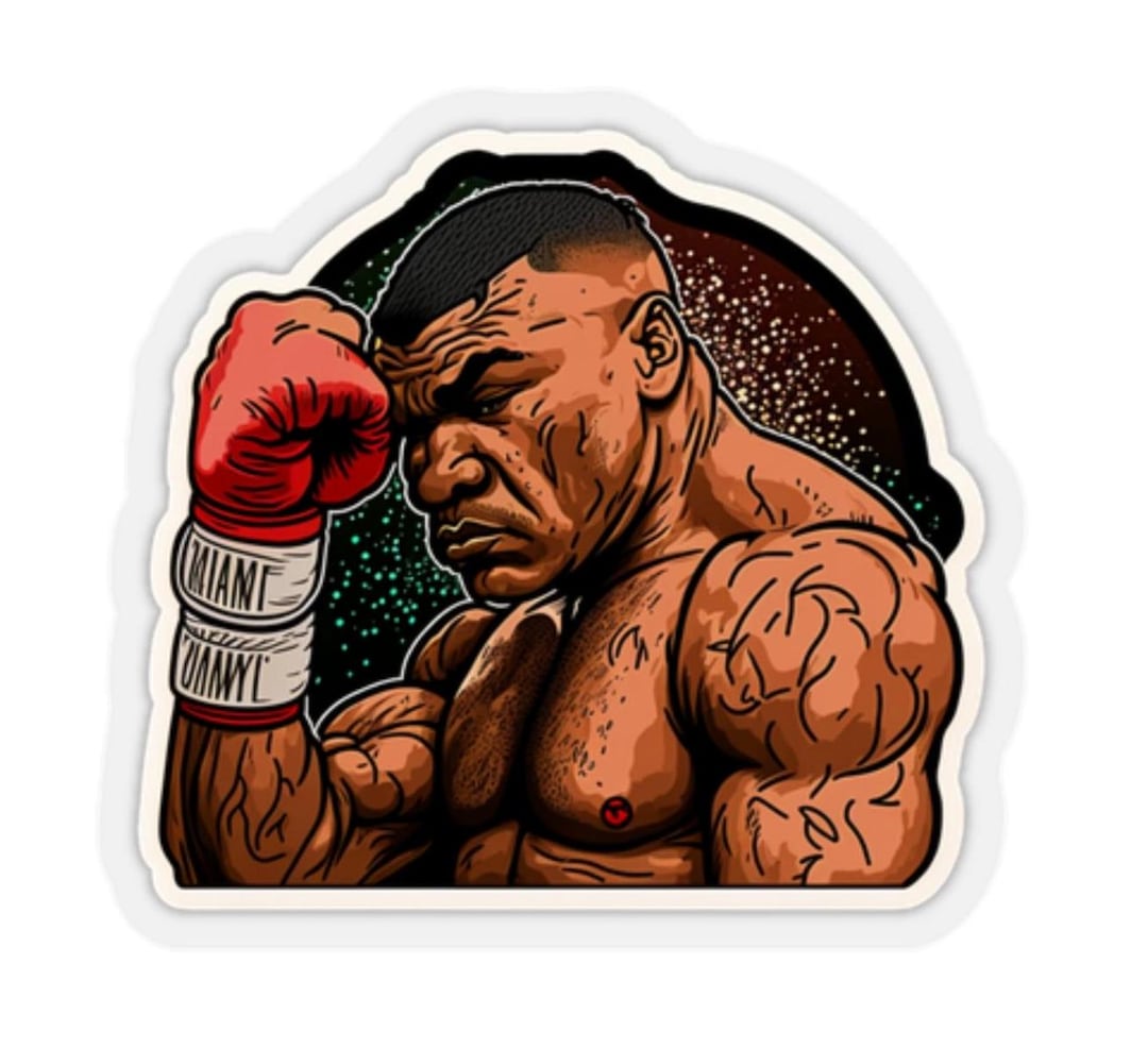 Mike Tyson Boxing Boxer Kickboxing Muay Thai Sticker Gift for Him MMA ...