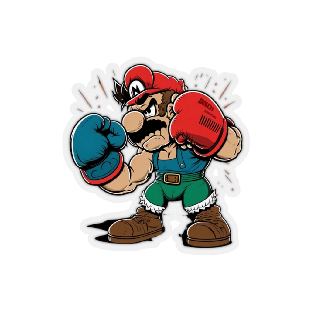Mario| Boxing| Plumber| Kickboxing| Video Game Sticker Kiss-cut ...