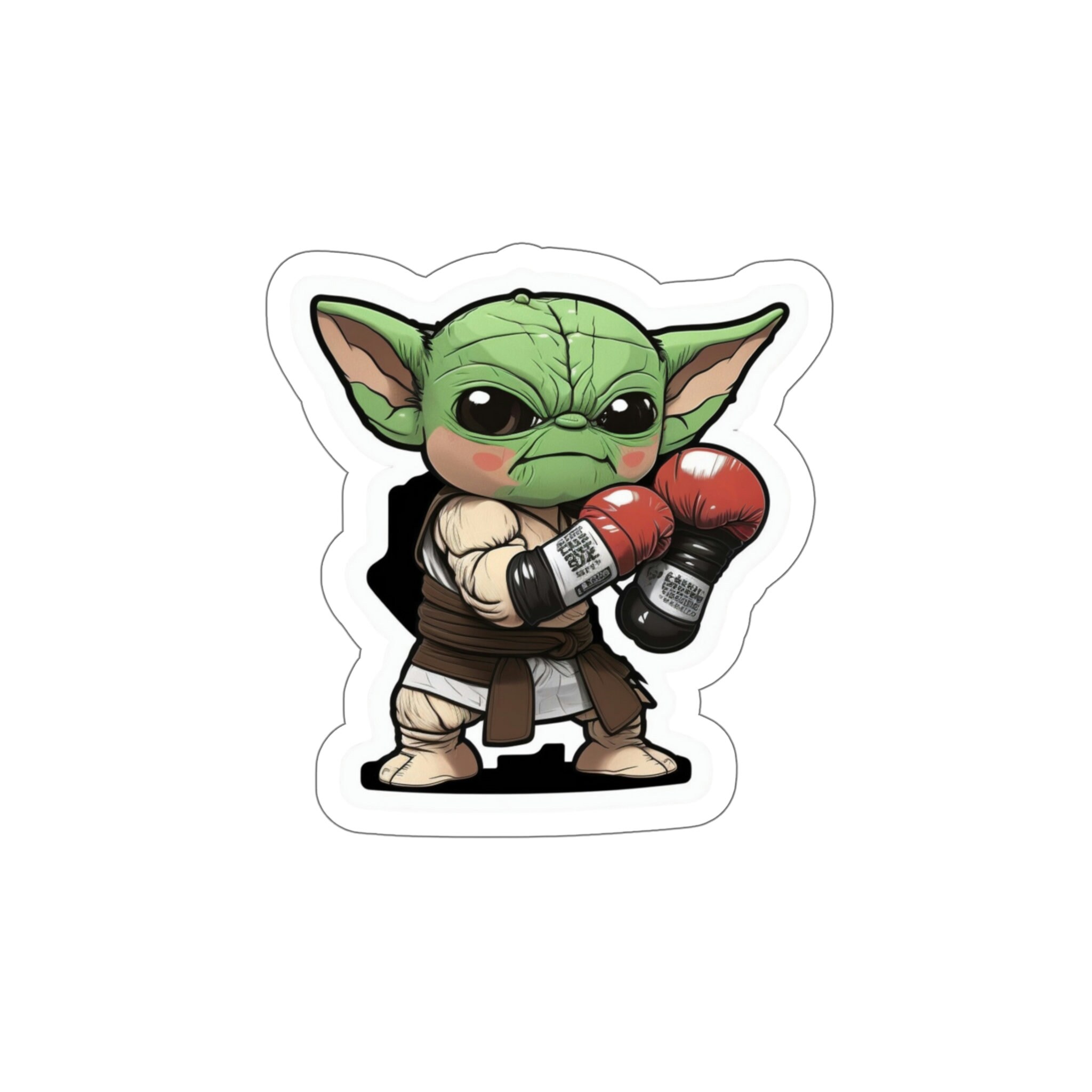 Baby Yoda Boxer (kickboxer) Kiss-cut Stickers - Etsy