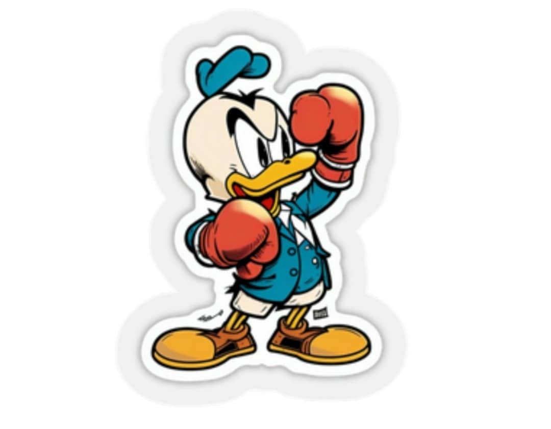 Donald Duck Boxing Boxer Mma Jiu Jitsu Martial Arts Kiss-cut Stickers ...