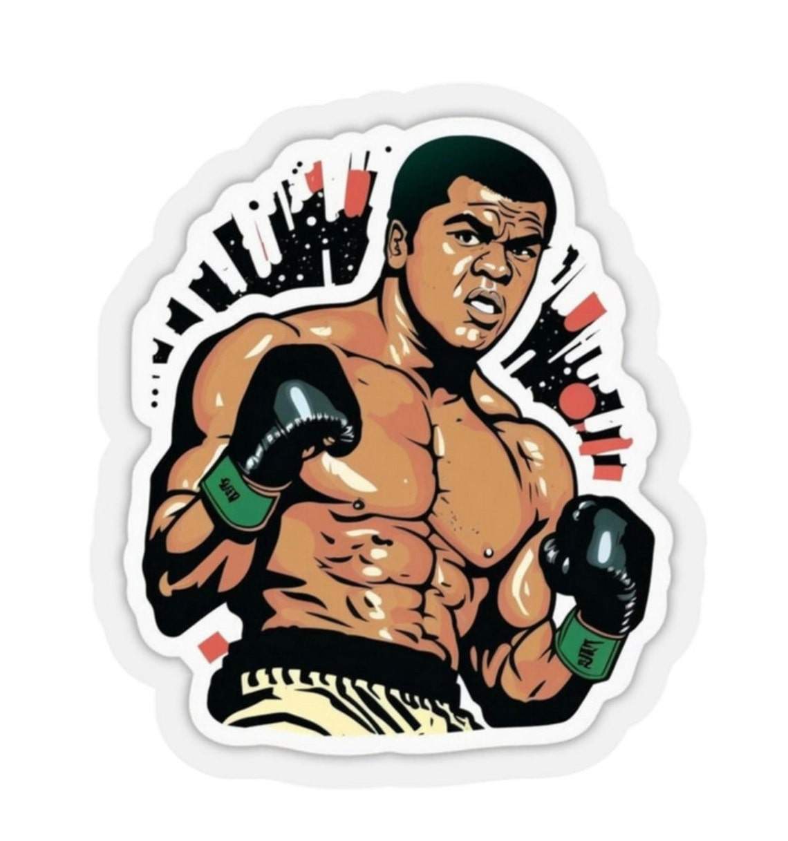 Muhammad Ali Boxing Kiss-cut Stickers - Etsy