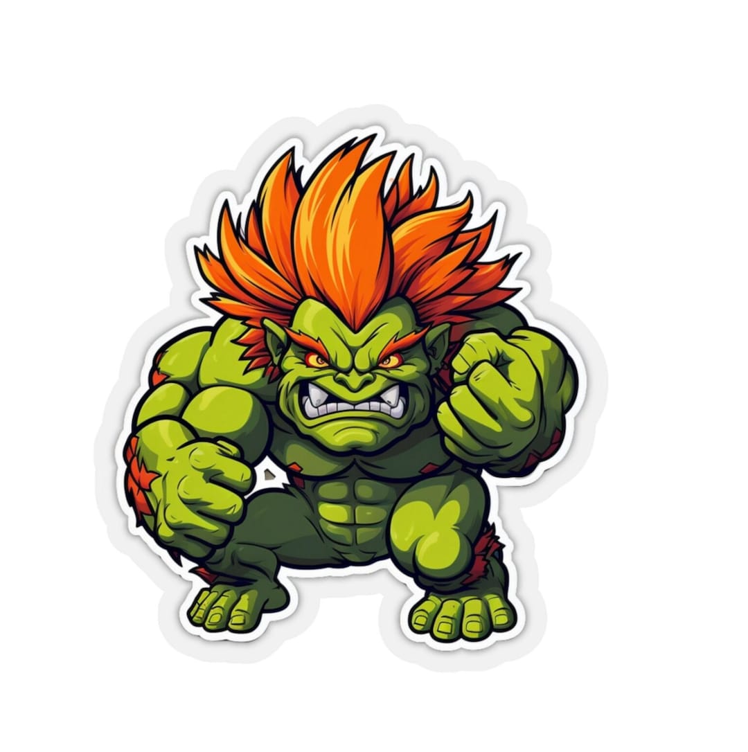 Street Fighter Blanka Boxig Kick Boxing MMA Video Game Party Kiss-cut ...