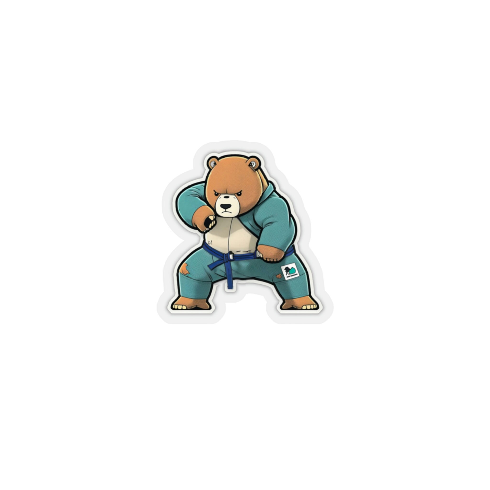 Jiu jitsu Blue Belt Bear Kiss-cut Stickers - Etsy