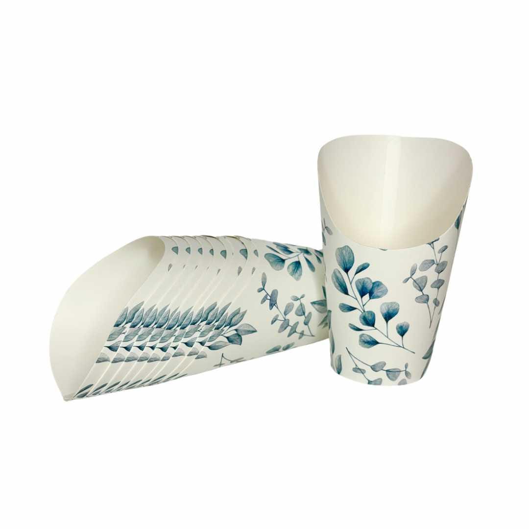 Leaf Floral Charcuterie Cups- Set of 10 Kraft Wrap Cup Natural Woodland ...