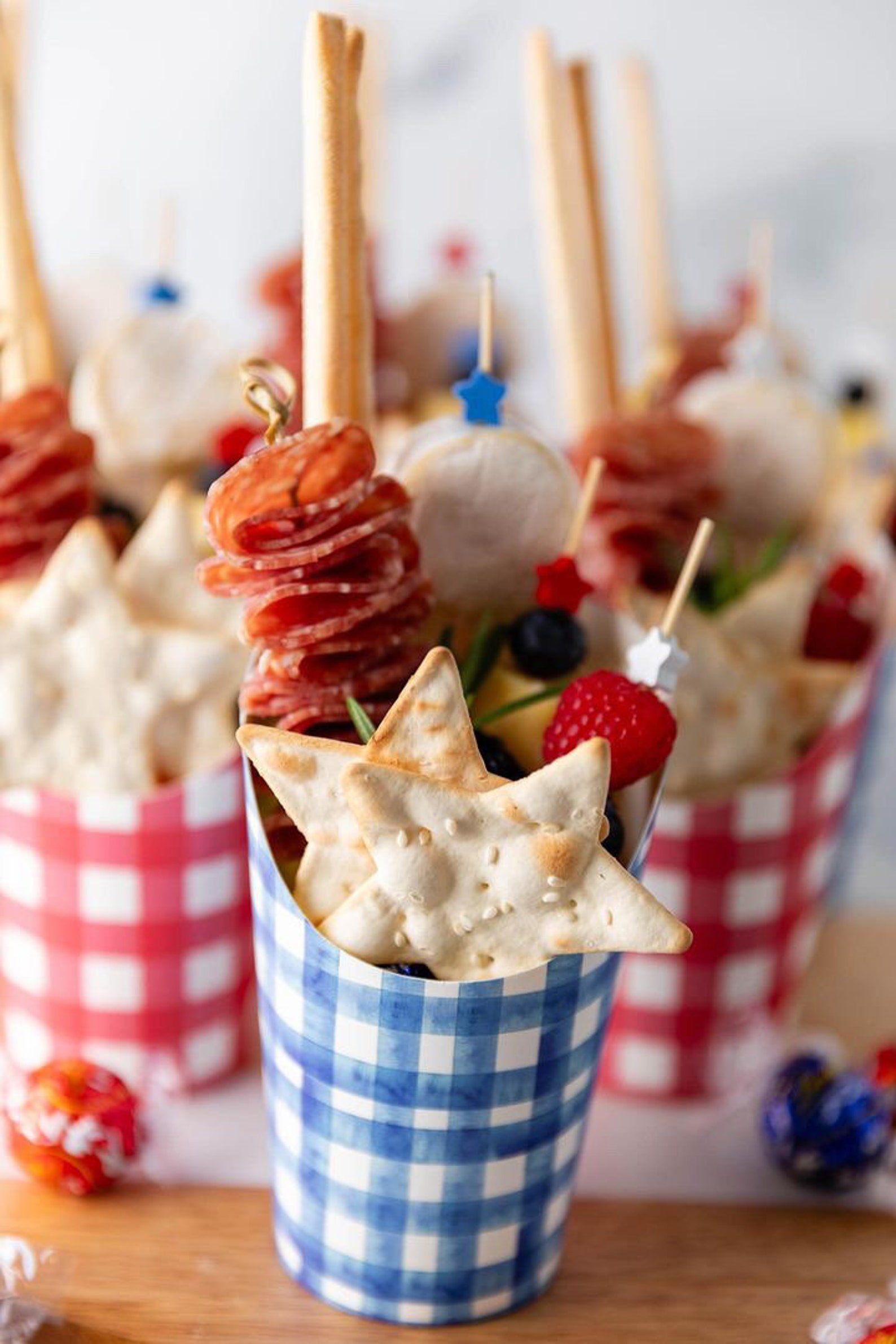 Red Gingham Charcuterie Cups SET OF 10 Birthday Party Grazing Kraft ...