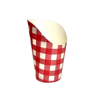 Red Gingham Charcuterie Cups SET OF 10 Birthday Party Grazing Kraft ...