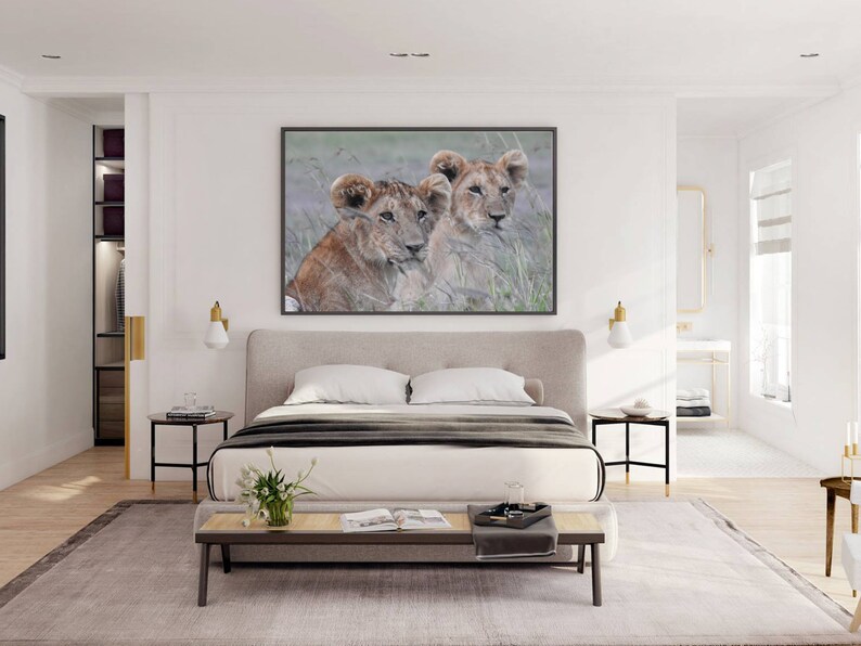 Lions Cubs Printable Wall Art, Digital Download, Home Decor, Safari ...