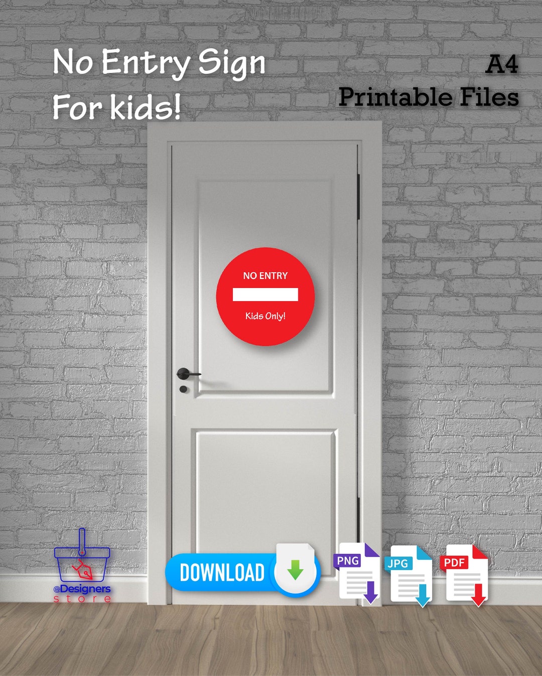 No Entry Sign for Kids, No Entry, Door Sign, for Kids, Home, Door Sign ...