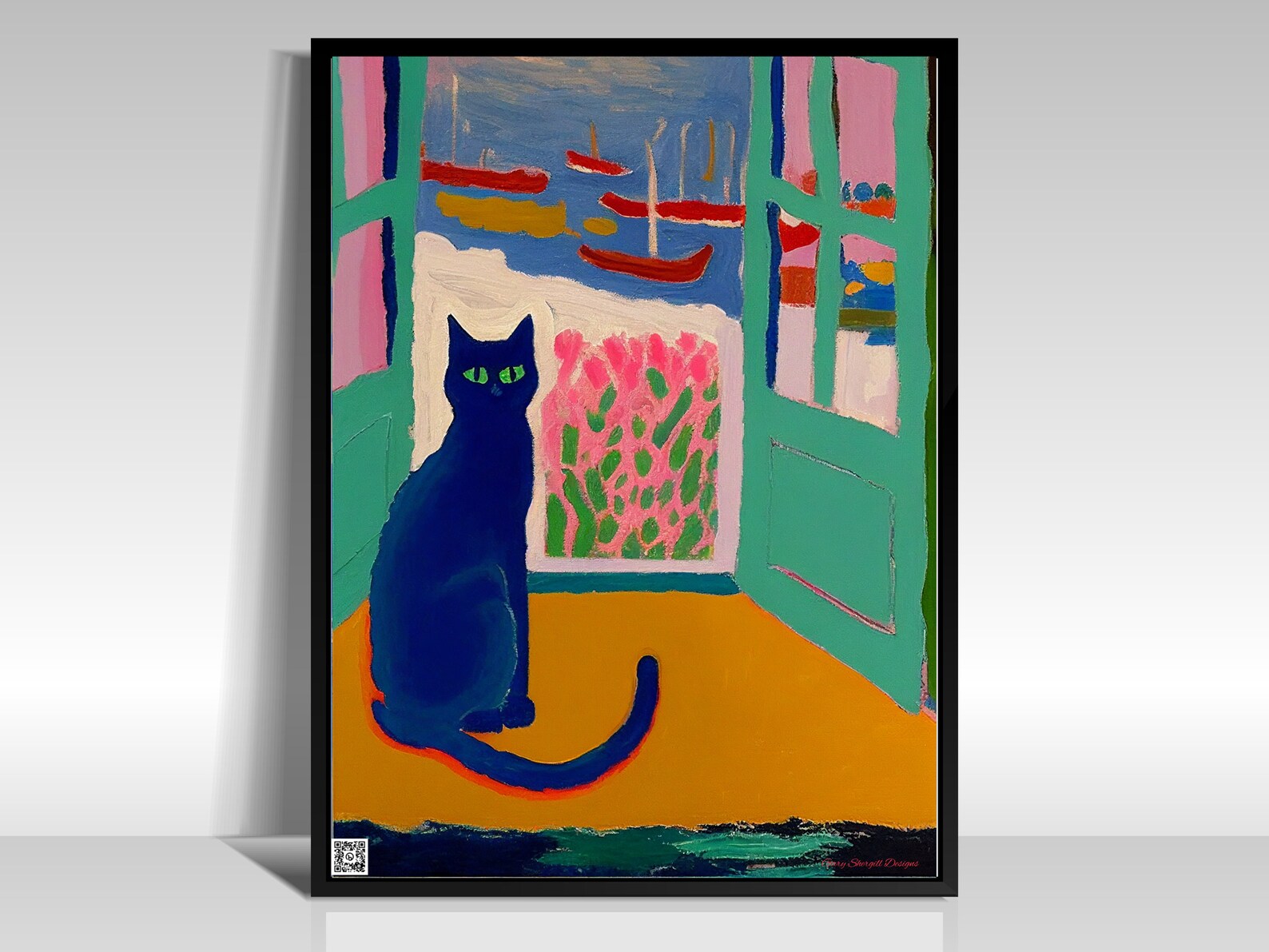 Henri Matisse Cat Print, Matisse Open Window Cat, Black Cat Art, Henri ...