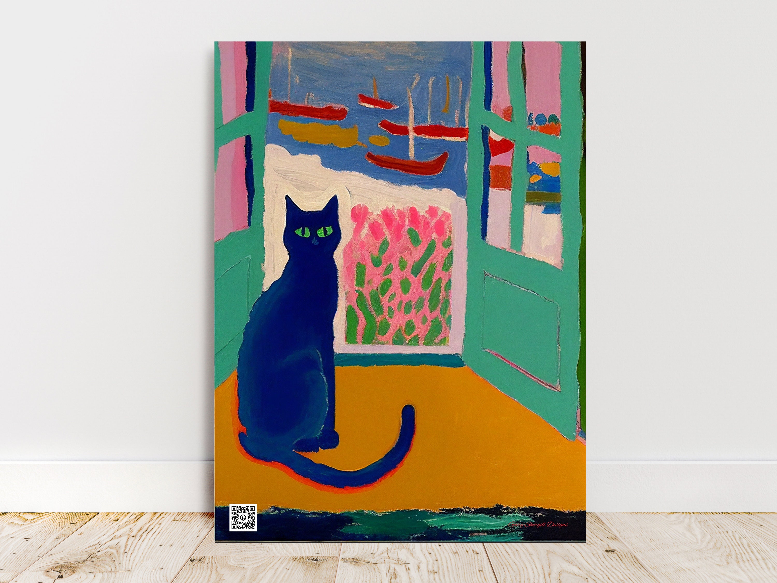 Henri Matisse Cat Print, Matisse Open Window Cat, Black Cat Art, Henri ...