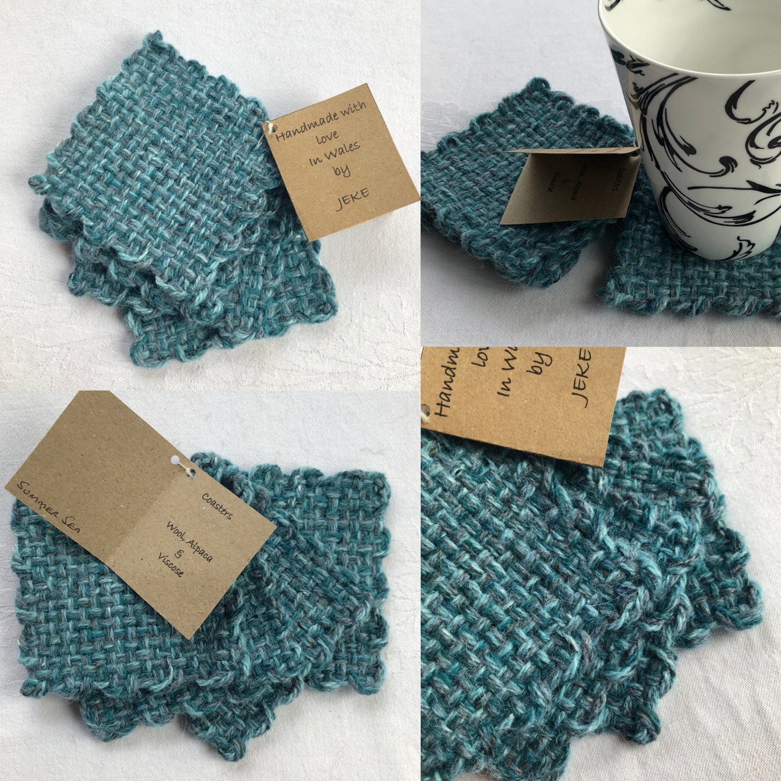 Handwoven Wool Coasters by Esgair Fibres | 100% Wool, Alpaca Yarn ...