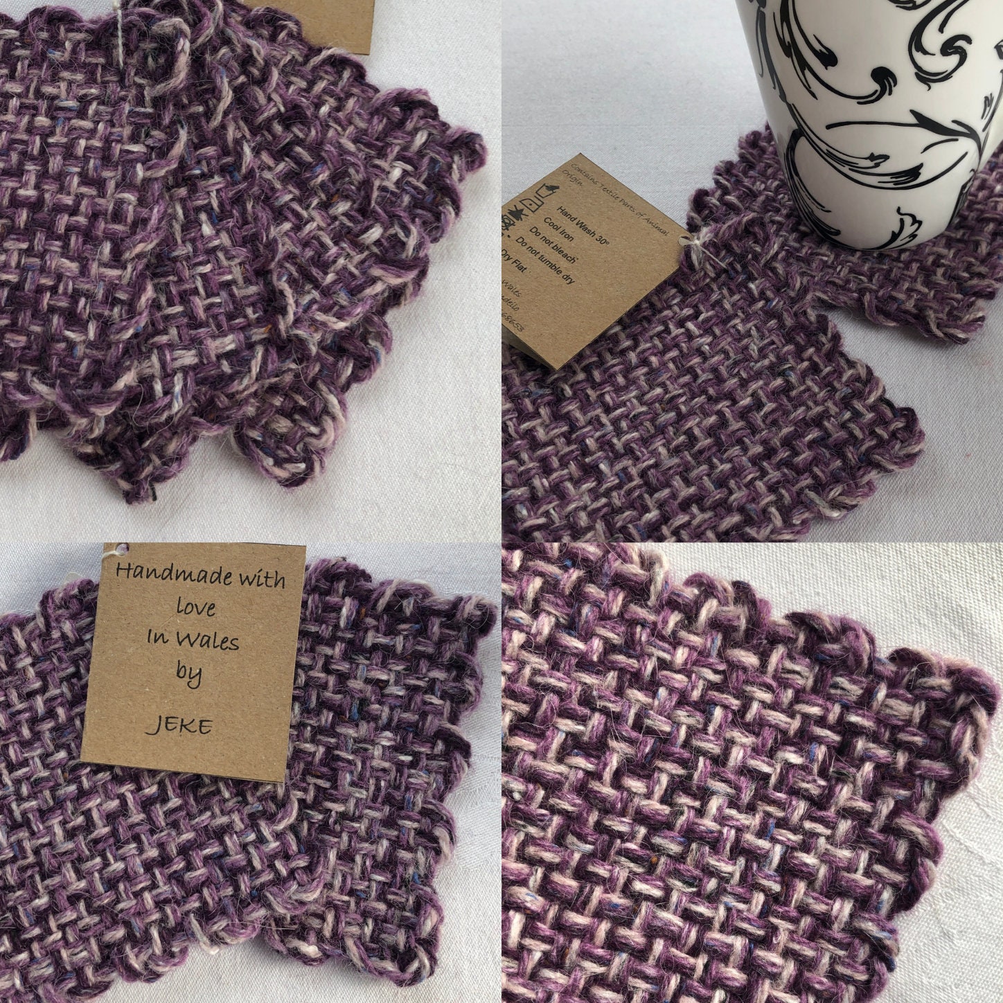 Handwoven Wool Coasters by Esgair Fibres | 100% Wool, Alpaca Yarn ...