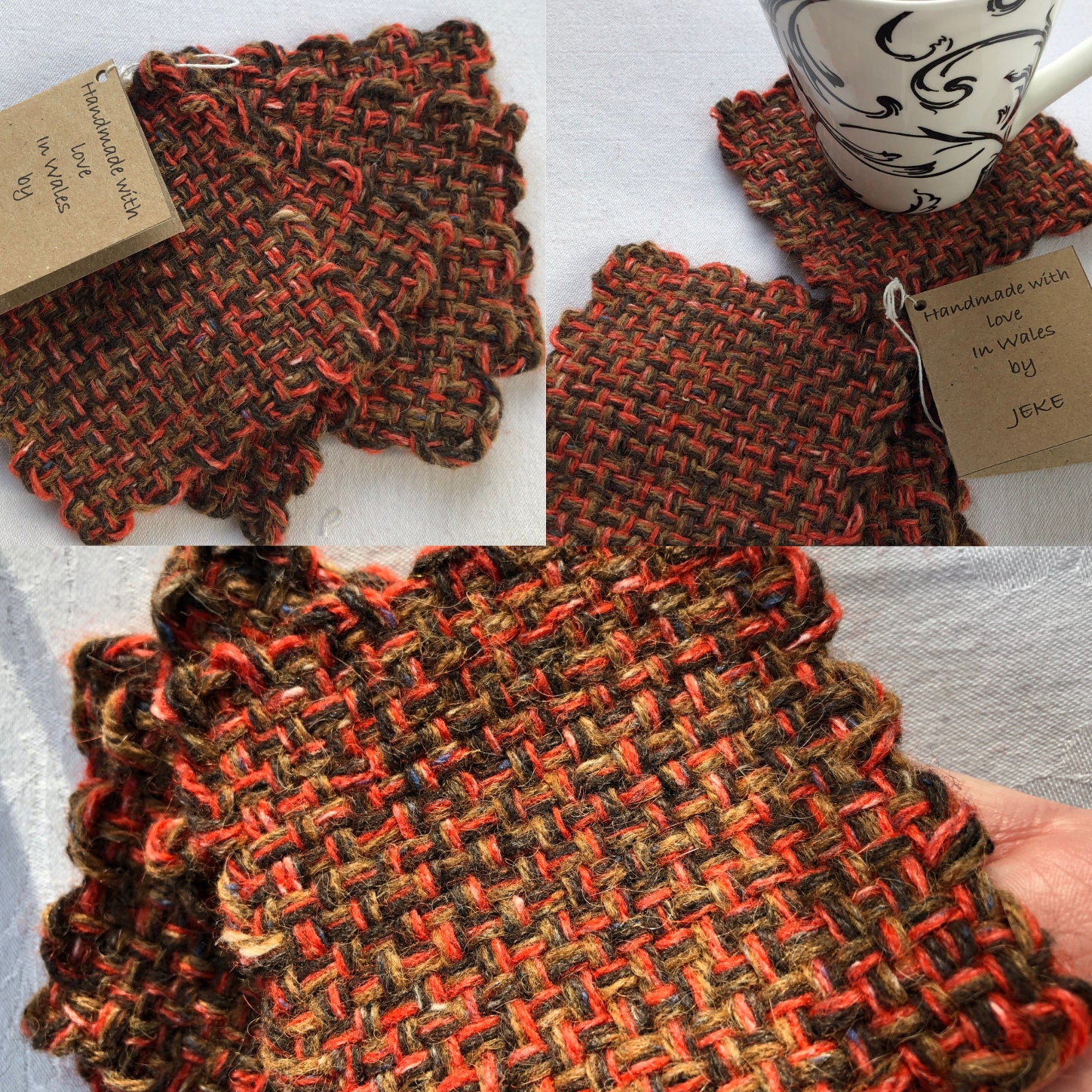 Handwoven Wool Coasters by Esgair Fibres | 100% Wool, Alpaca Yarn ...