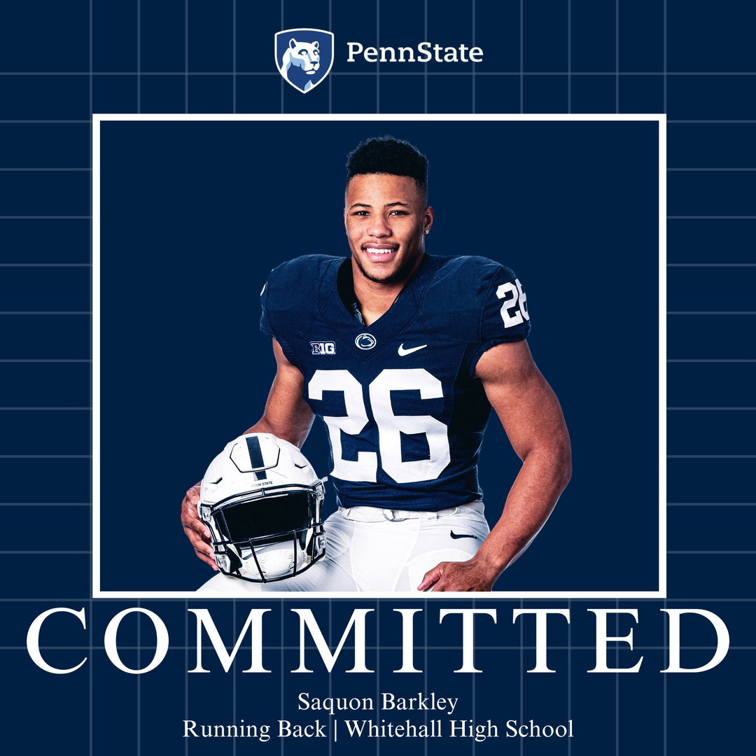 Blue White Sports Committed DIY Template | Commitment Social Media ...