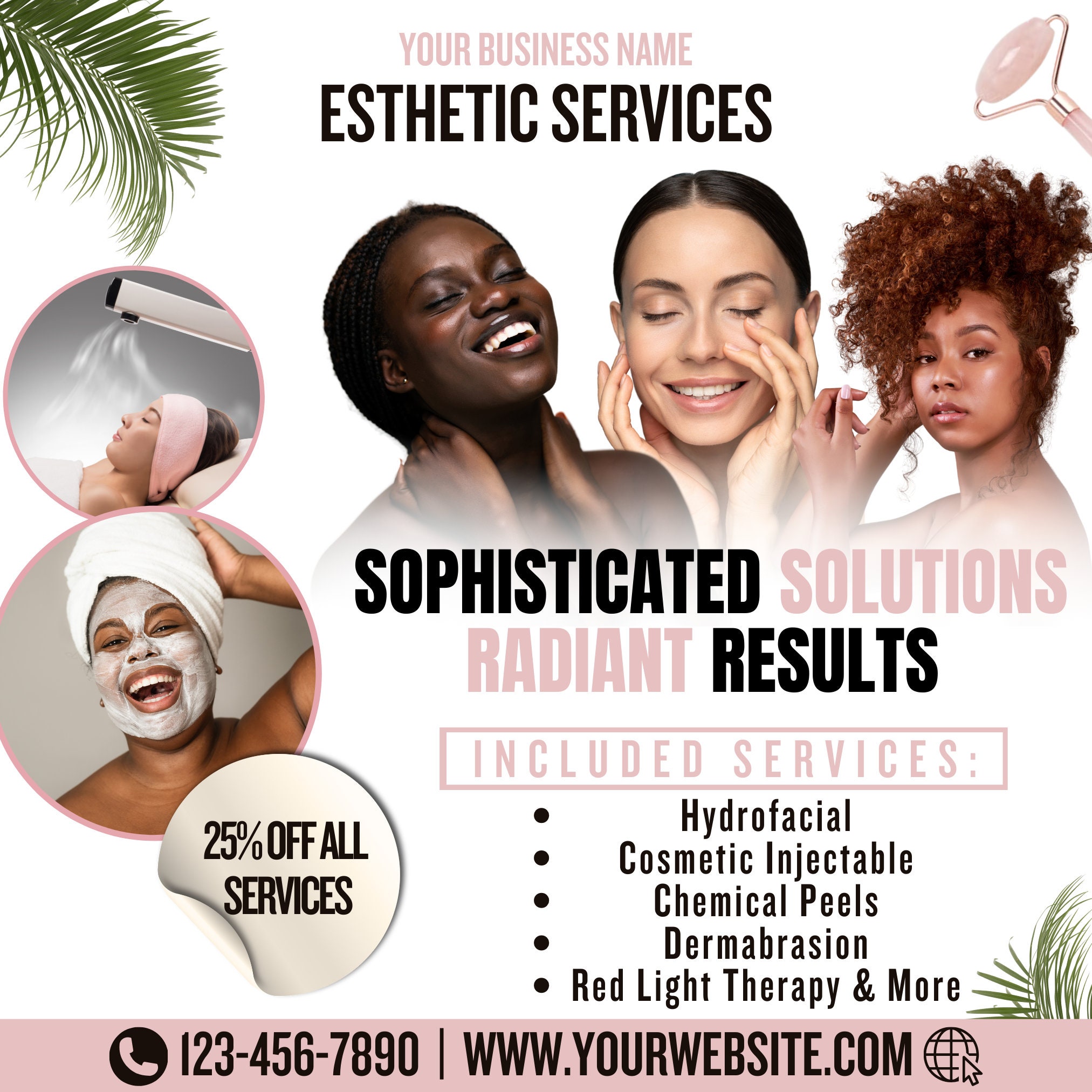 Esthetician Flyer, Skin Care Services Flyer, DIY Facial Treatments ...