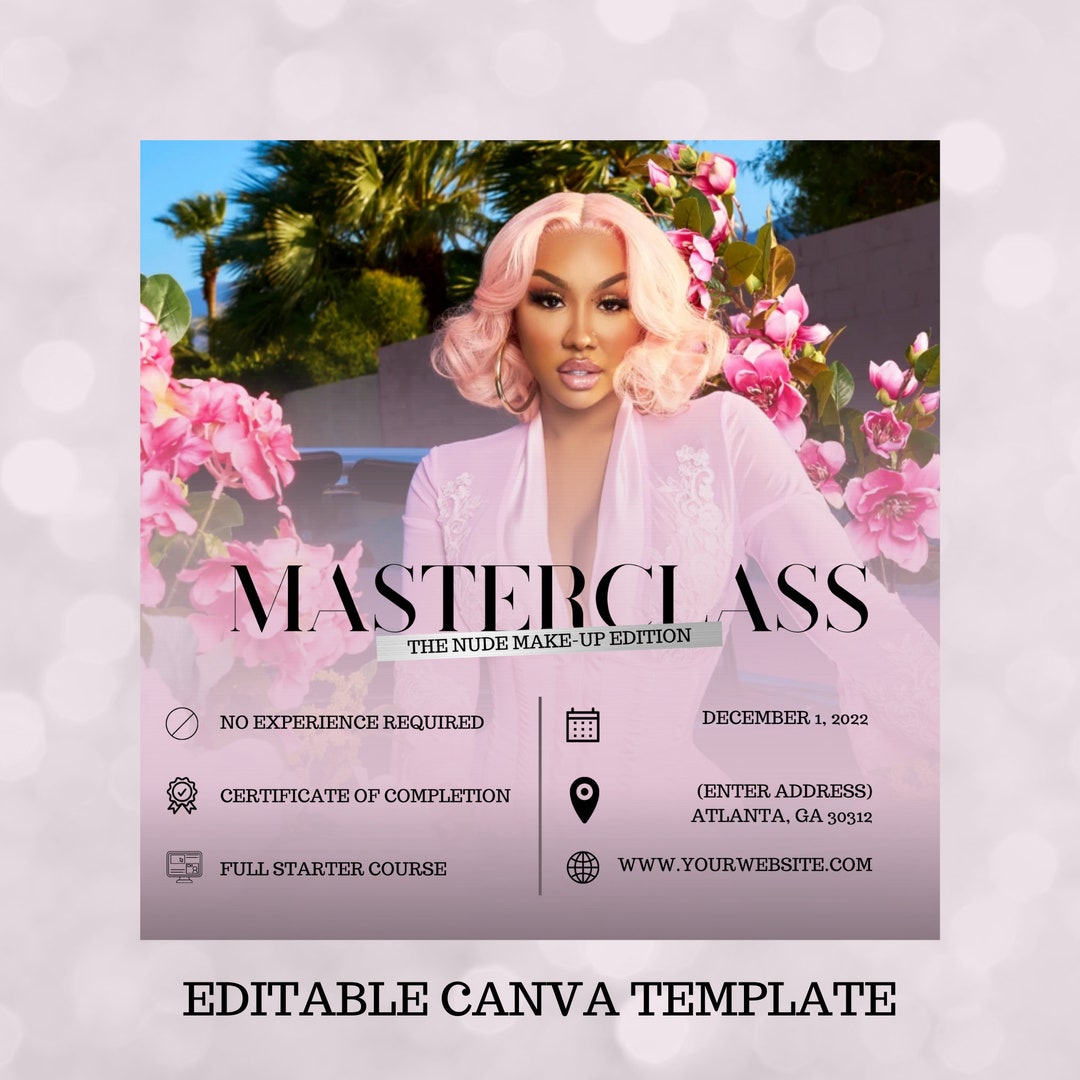 DIY Masterclass Flyer | Canva Template | Editable Canva Flyer | Online ...
