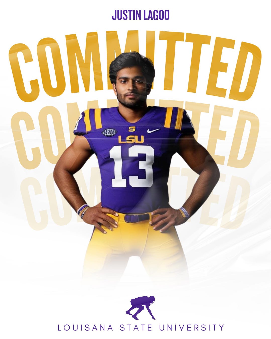 Sports Committed DIY Template | Commitment Social Media Flyer | Signing ...