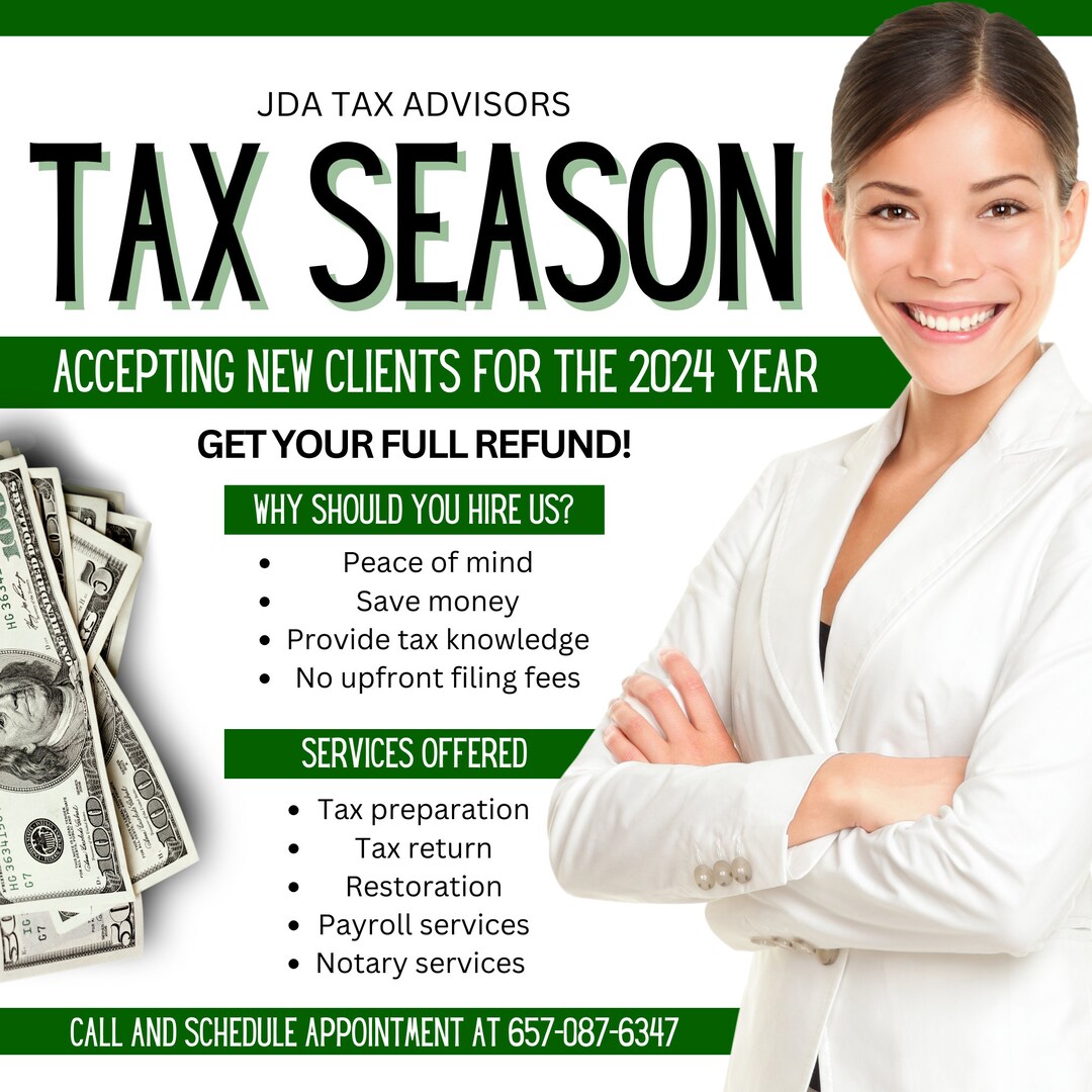 Tax Prep Season Flyer, Tax Season Flyer, Accountant Flyer, Credit ...