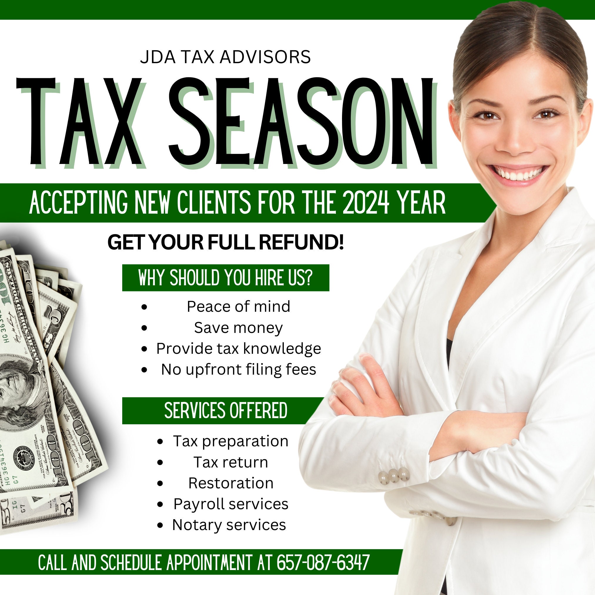 Tax Prep Season Flyer, Tax Season Flyer, Accountant Flyer, Credit ...
