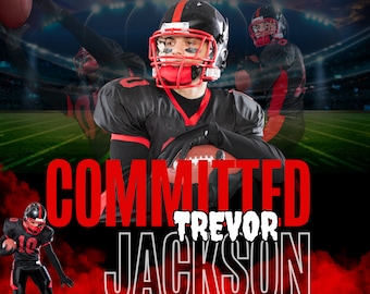 Sports Committed Edit PSD File Basketball Recruitment High School and ...