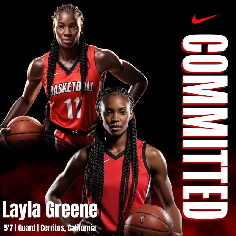 Sports Committed DIY Template | Commitment Social Media Flyer | Signing ...
