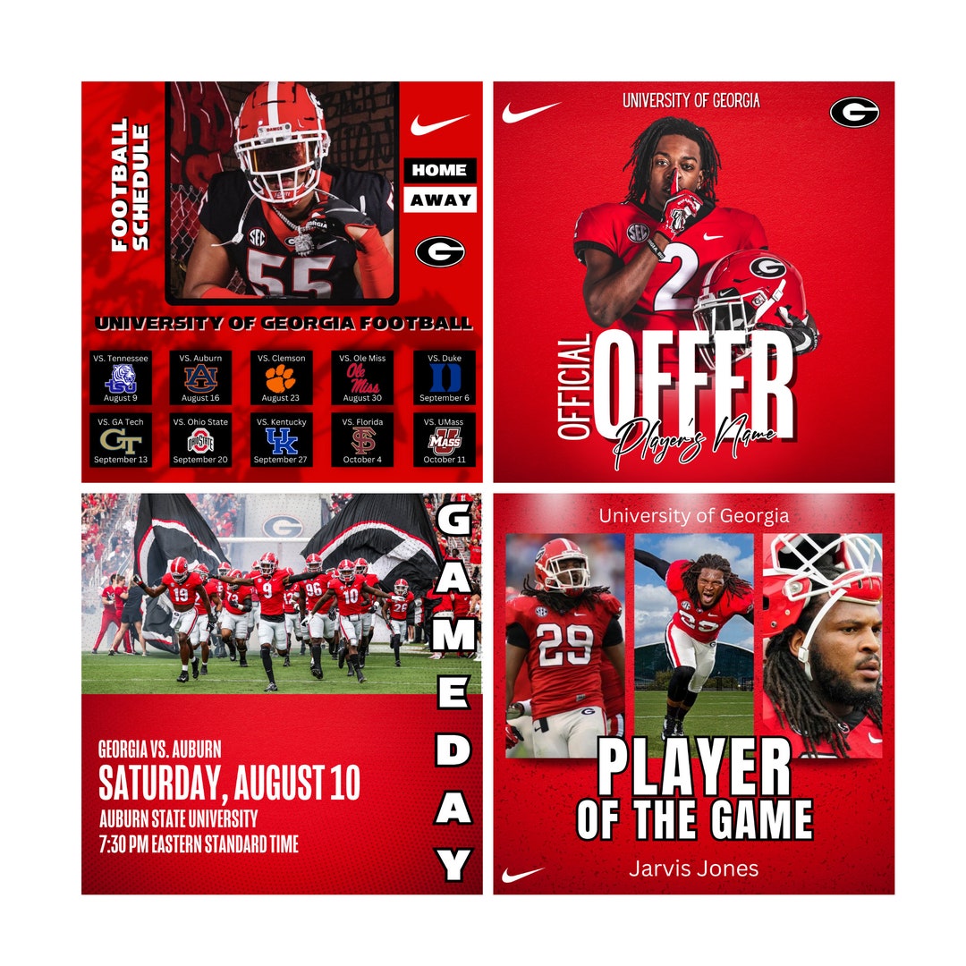 Football Social Media Content Package | Sports Team Canva Instagram ...