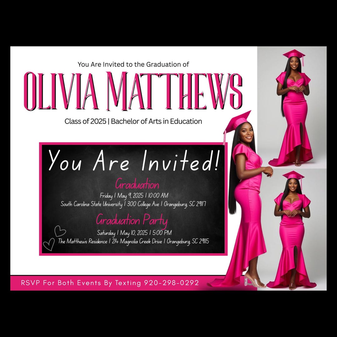 Class of 2025 Graduate Flyer | High School Graduate Template | College ...