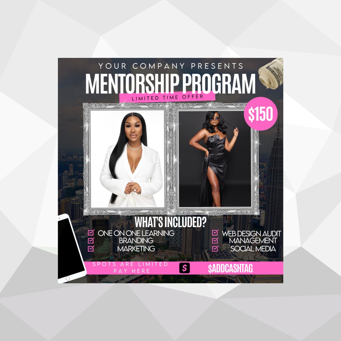 Luxury Mentorship Flyer Canva Templates DIY Premade - Etsy