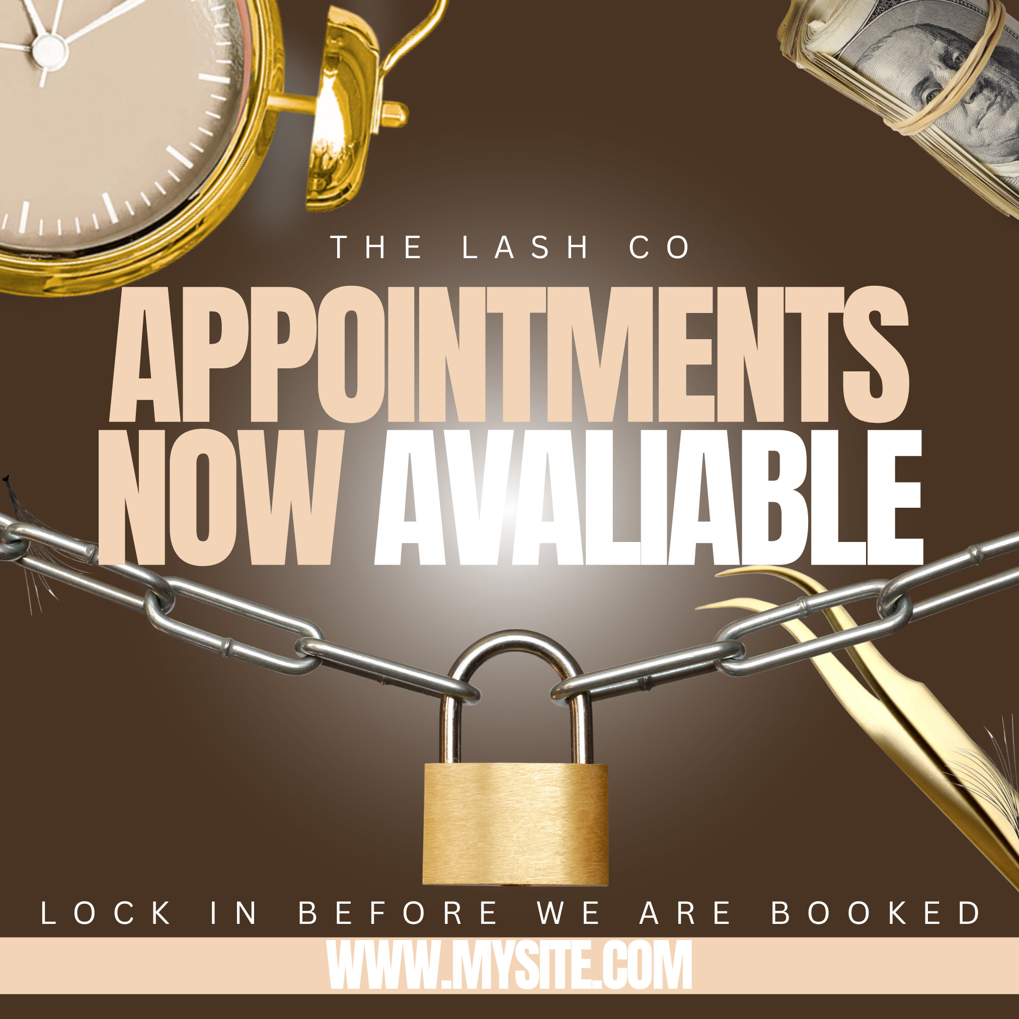 Luxury Appointments Now Available Canva Template - Etsy