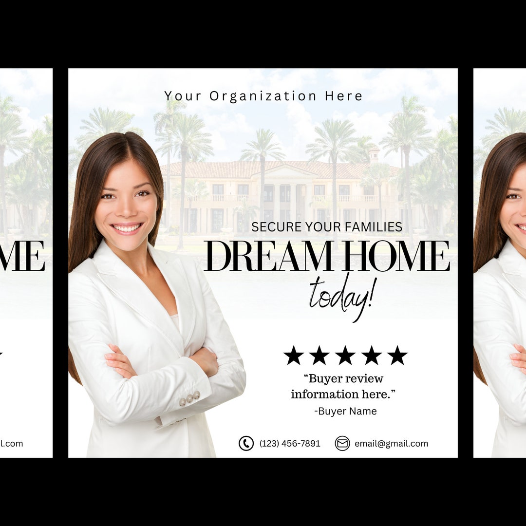 Real Estate Flyer, Home Buying Flyer, Realtor Flyer, DIY Flyer, Canva ...