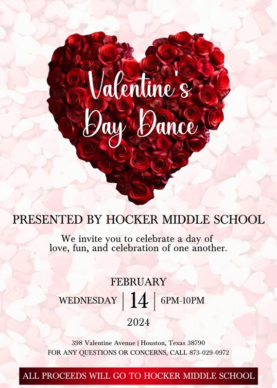 Valentine Day Dance Invitation Template Premium Vector | Valentine's