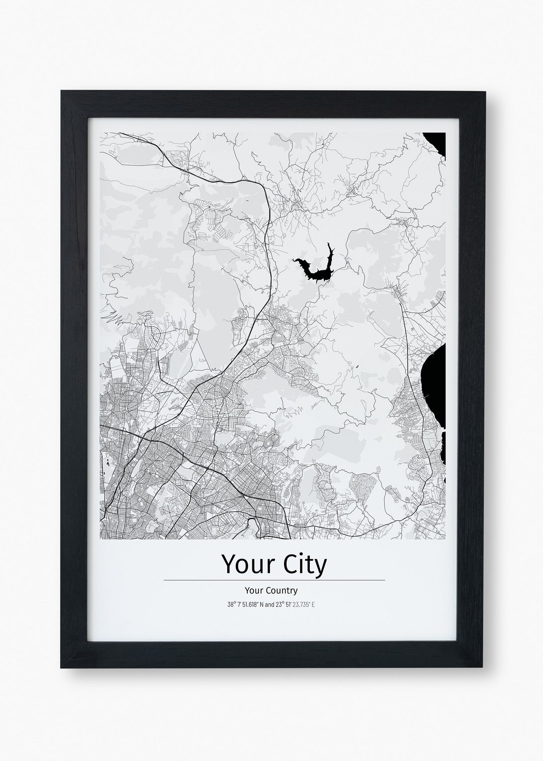 Suitable for Almost All Ikea Picture Frames - Individual City Map ...
