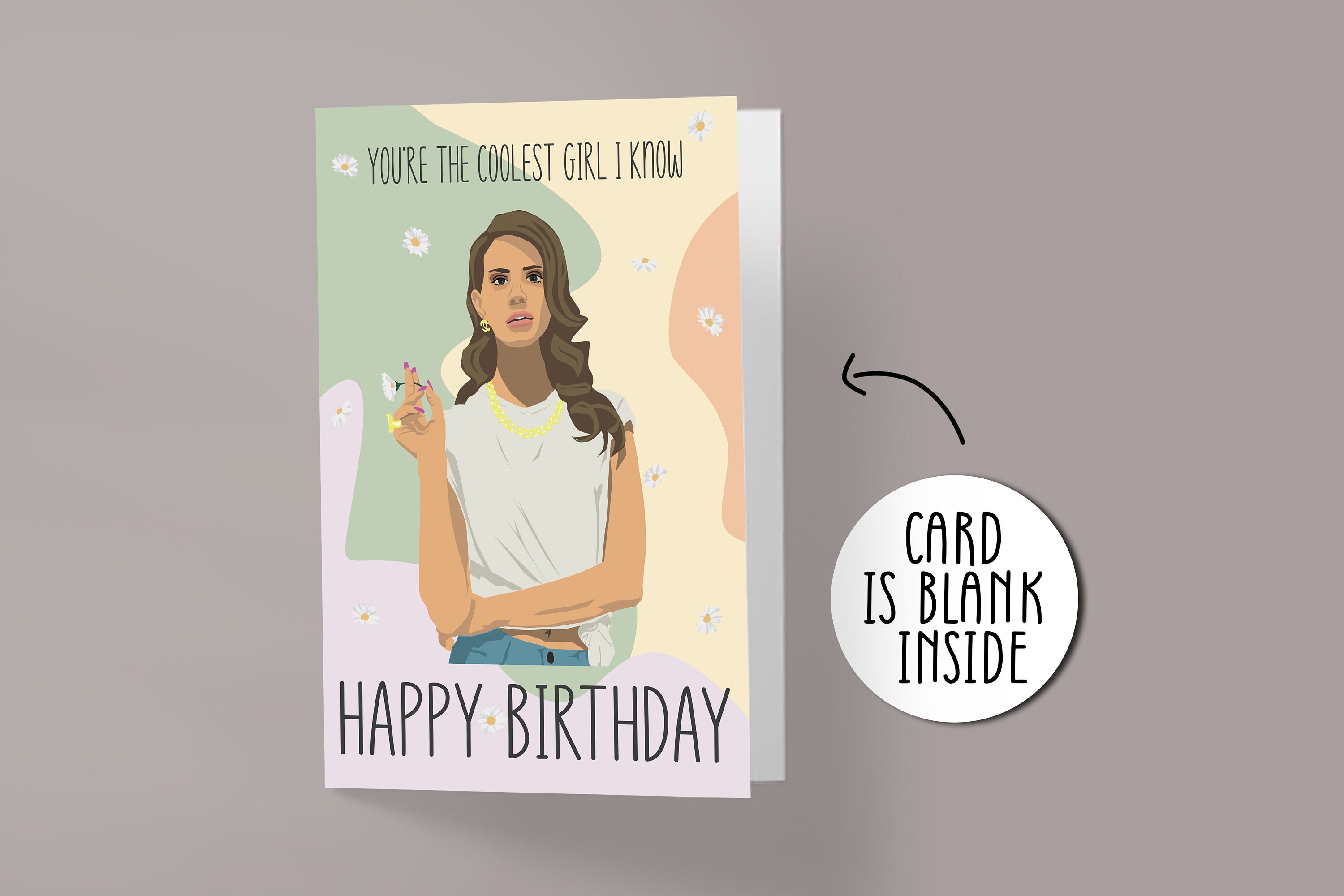 Printable Birthday Greeting Card Instant Download 7x5 Inch A7 Card to ...