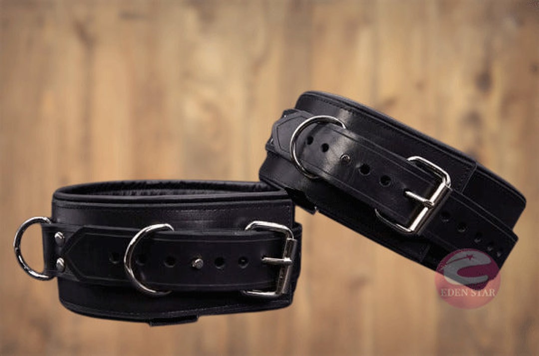 Thigh Restraints, Leather Thigh Cuffs, BDSM Thigh Restraints, Leather ...