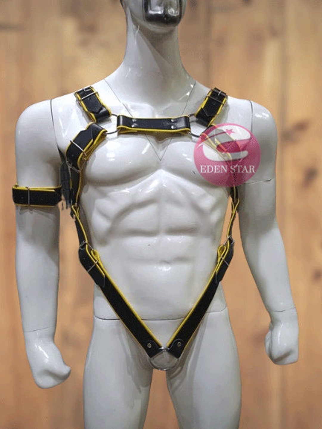 Strict Leather Full Body Harness Men's Bondage Leather Full Body Harness BDSM Harness With ...