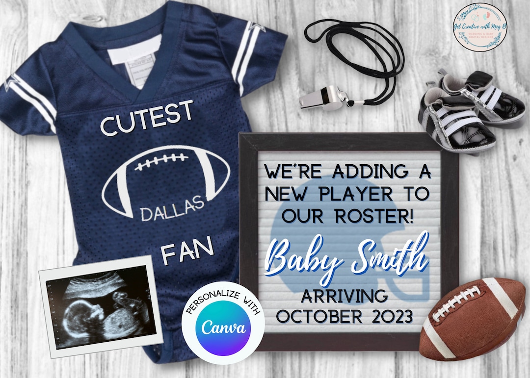 Dallas Football Digital Baby Announcement; Dallas Football; Football ...