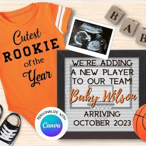 Basketball Pregnancy Announcement Digital | March Madness Basketball ...